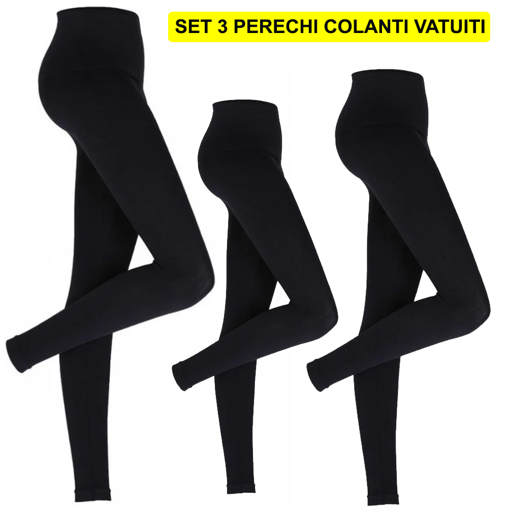 SET 3x perechi de colanti dama vatuiti, marime universala 1200 DEN - N ...